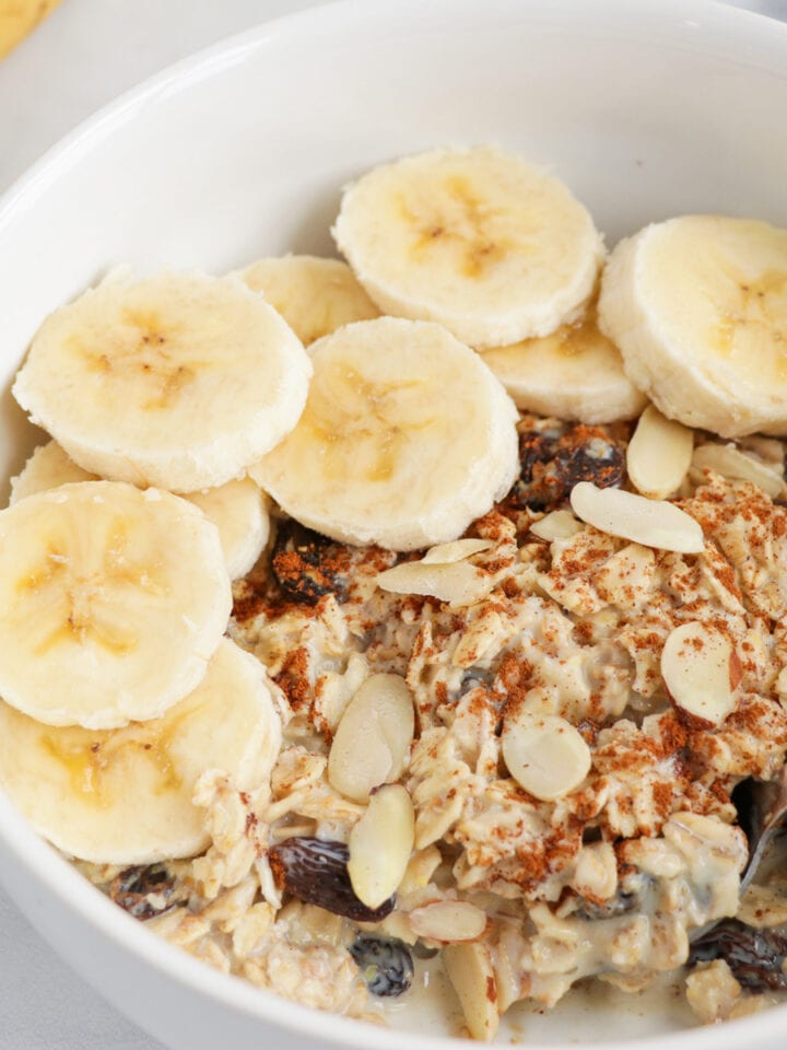 Apple Cinnamon Plant-Based Oatmeal - Three Little Chickpeas
