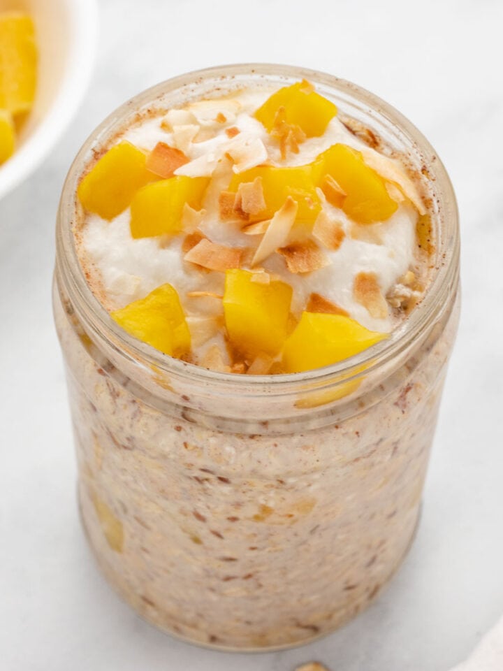 Basic Overnight Oats with Flaxseed - Three Little Chickpeas