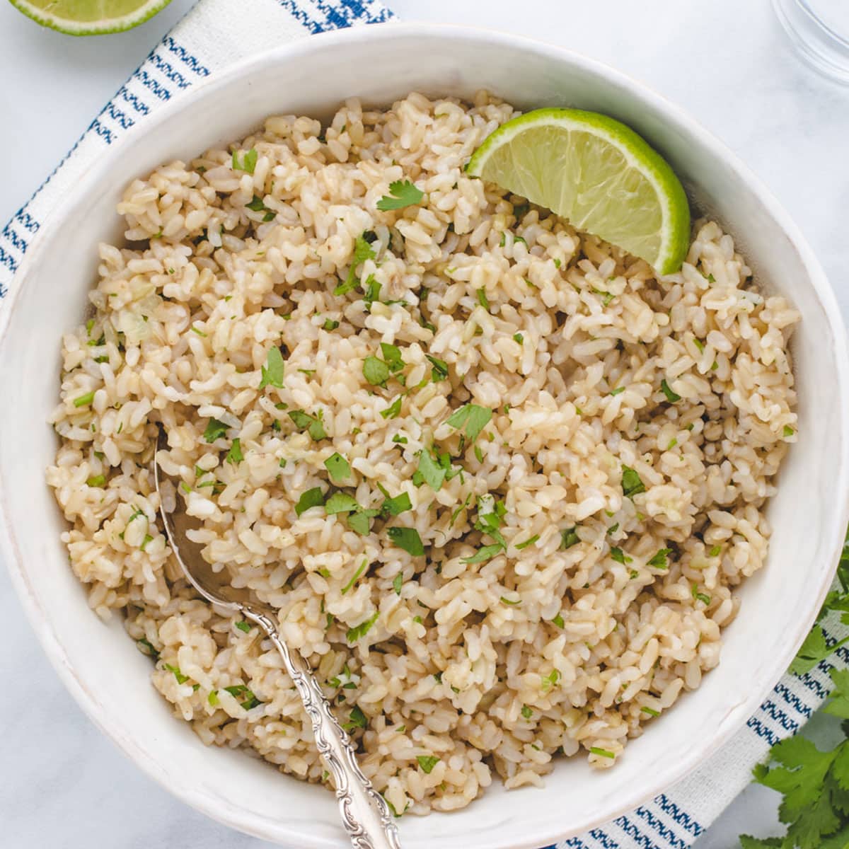 Cilantro Lime Brown Rice - Three Little Chickpeas