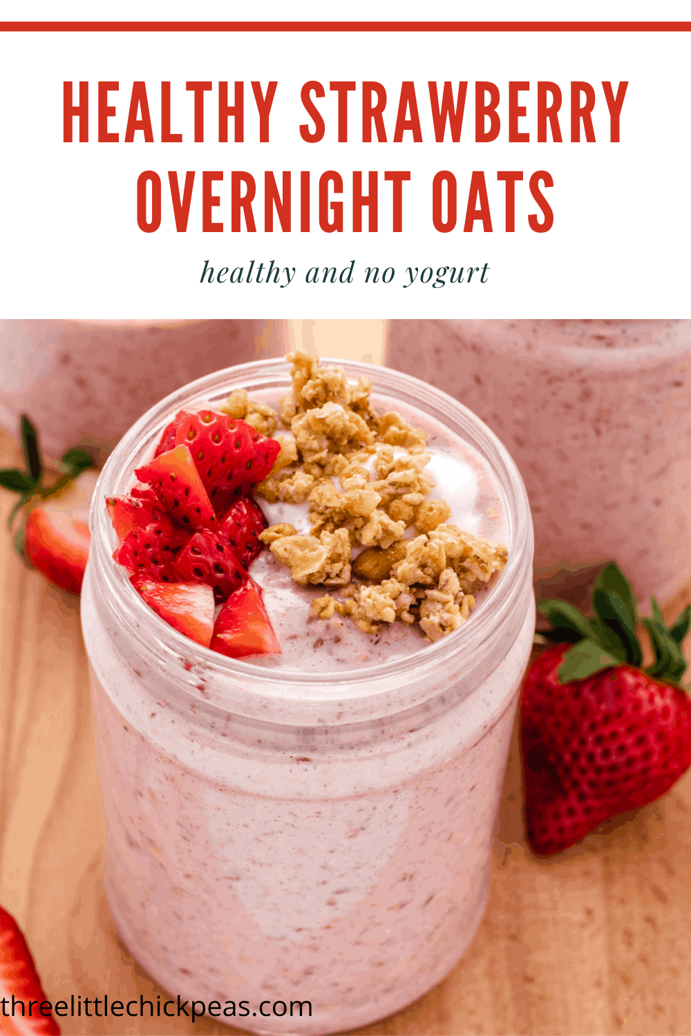 Easy Overnight Oats with Frozen Fruit - Three Little Chickpeas