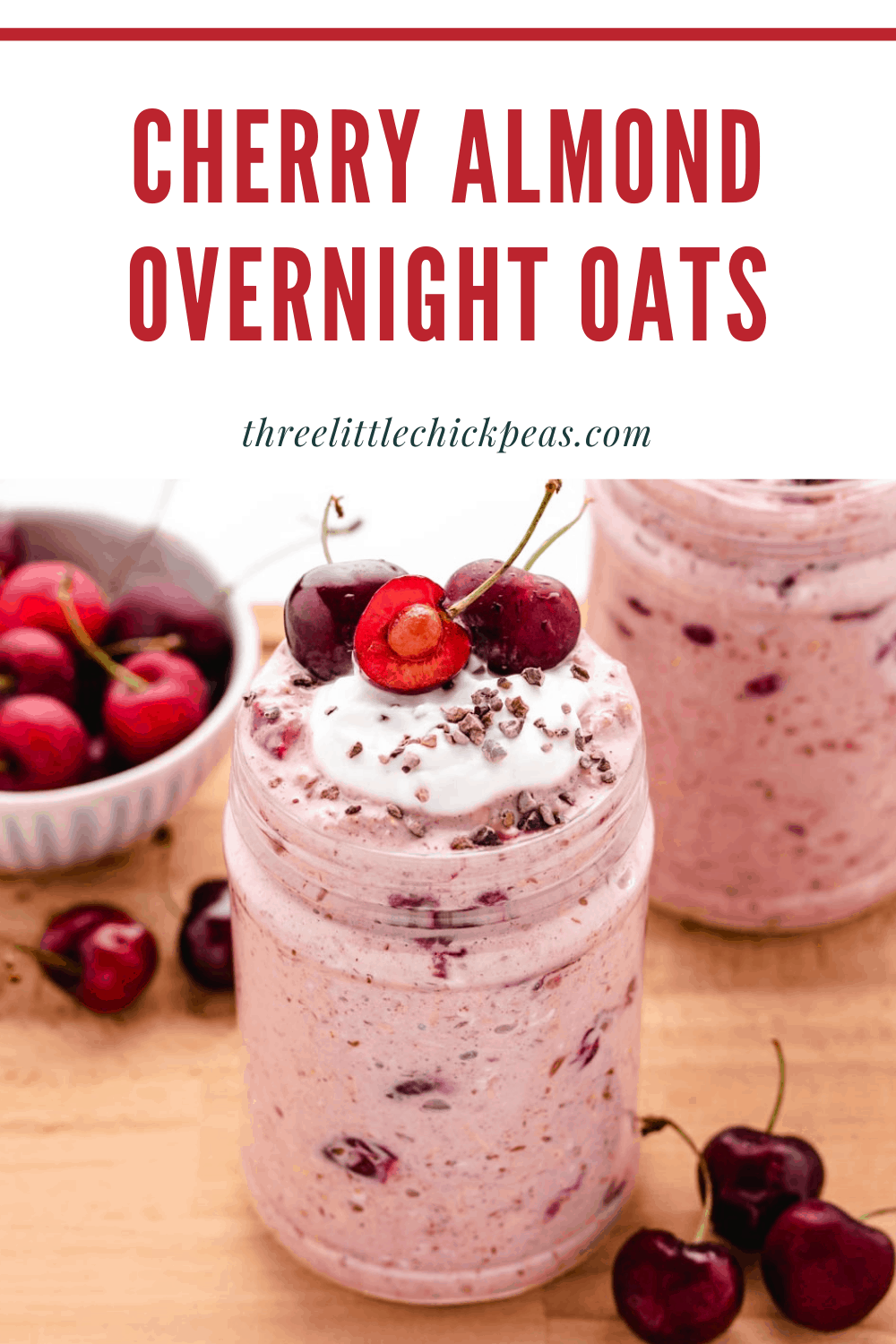 Easy Overnight Oats with Frozen Fruit - Three Little Chickpeas