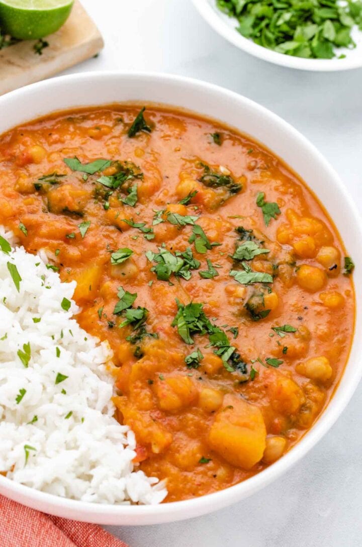 Butternut Squash Chickpea Curry - Three Little Chickpeas