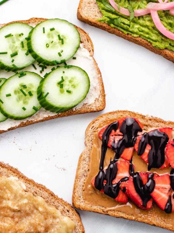 Vegan Avocado Toast (with 25 topping ideas) - Three Little Chickpeas