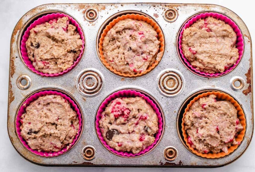 Vegan Raspberry Muffins (Oil-Free) - Three Little Chickpeas
