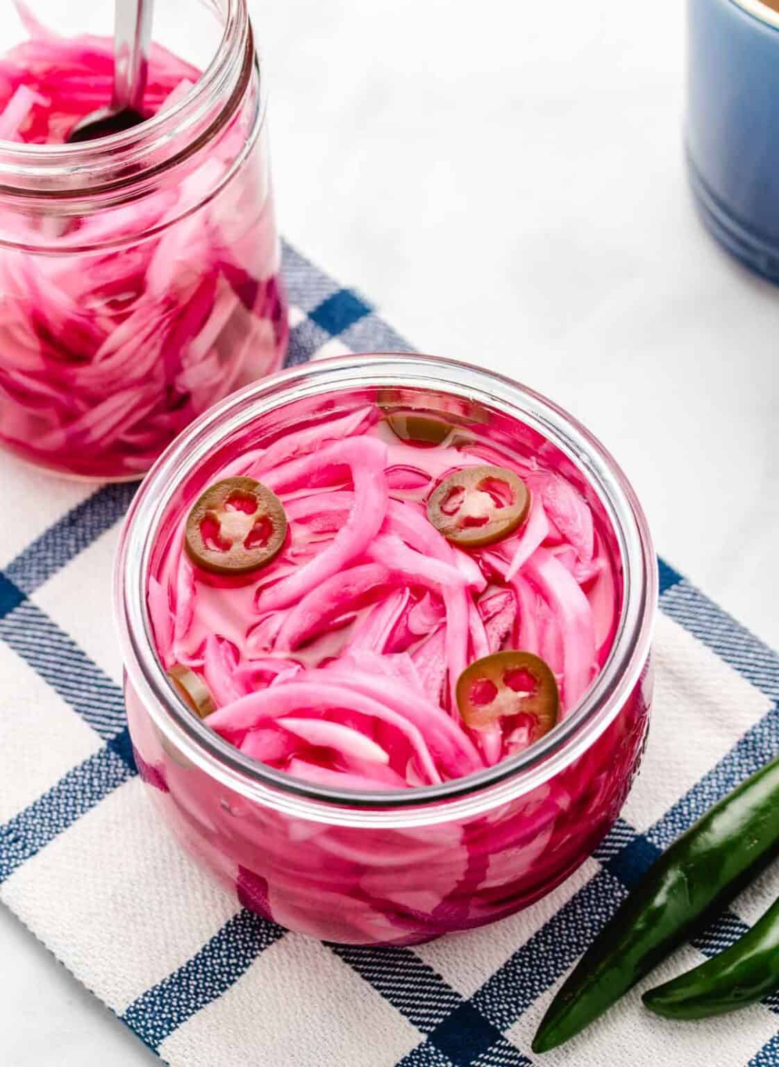 Spicy Pickled Onions - Three Little Chickpeas