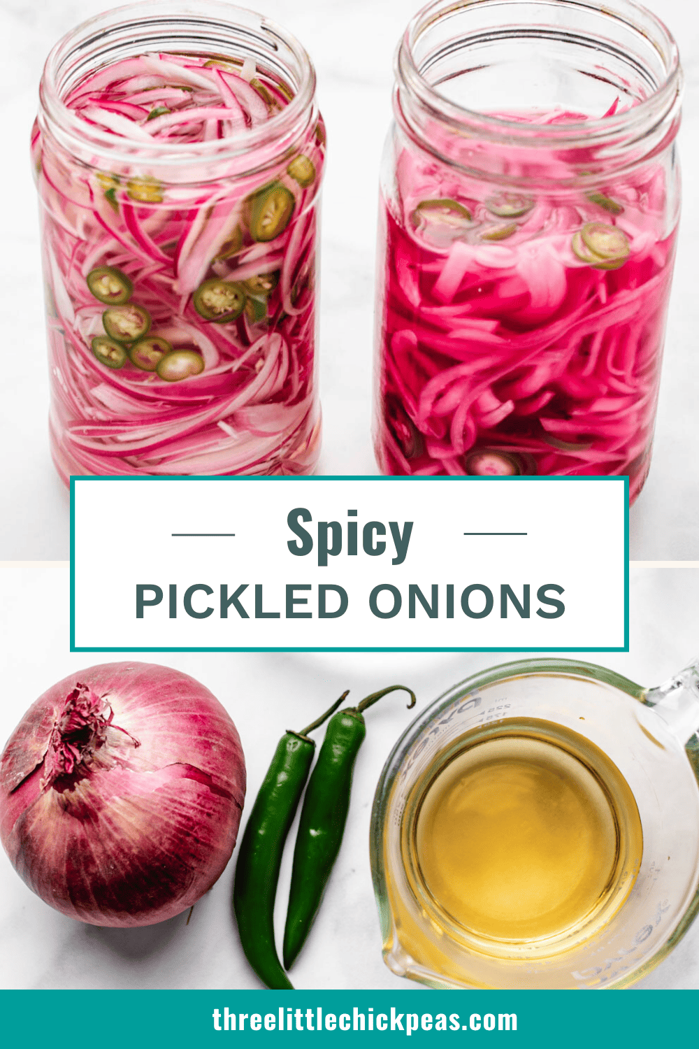 Quick Pickled White Onions - Three Little Chickpeas