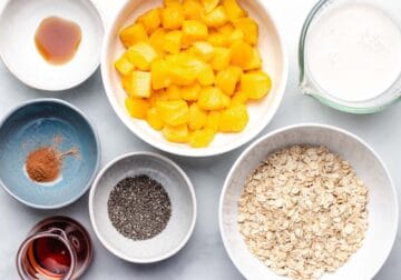 Creamy Mango Oatmeal - Three Little Chickpeas