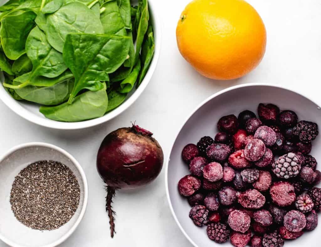 Beet Spinach Smoothie - Three Little Chickpeas