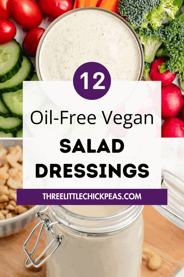 12 Vegan Oil-Free Salad Dressing Recipes - Three Little Chickpeas