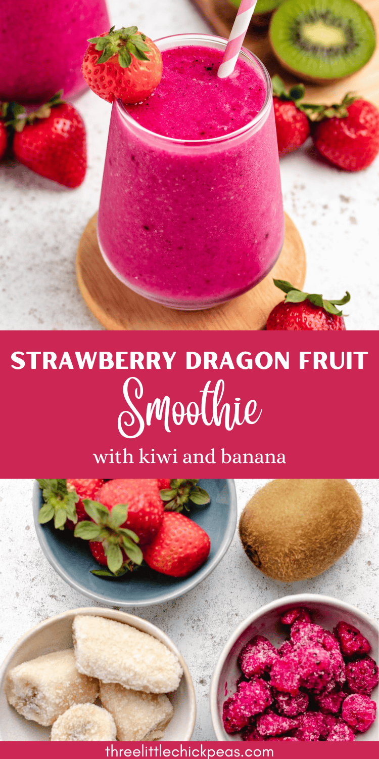 Kiwi Mango Smoothie - Three Little Chickpeas
